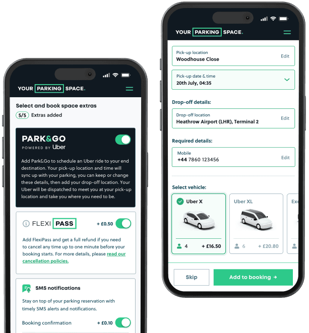 Search, Book, Park&Go with YourParkingSpace and Uber | YourParkingSpace