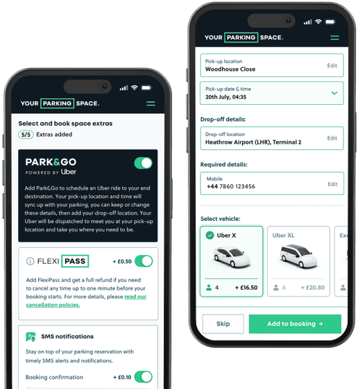 Search, Book, Park&Go with YourParkingSpace and Uber | YourParkingSpace
