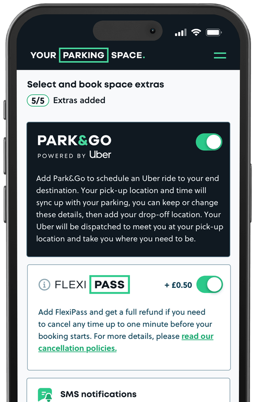 Search, Book, Park&Go with YourParkingSpace and Uber | YourParkingSpace